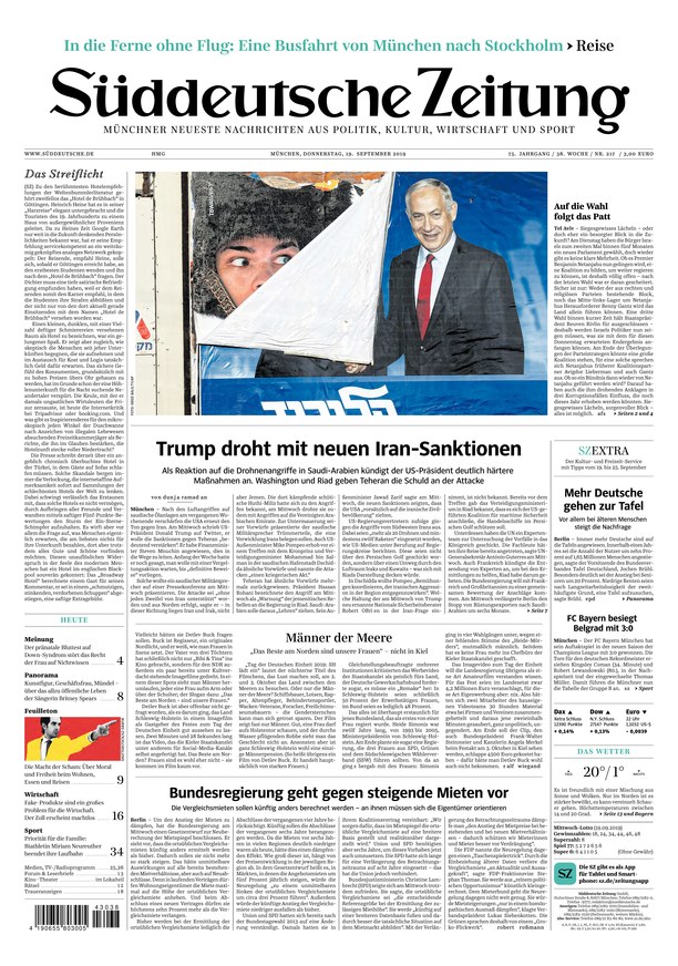 Süddeutsche Zeitung newspaper - read as e-paper at iKiosk