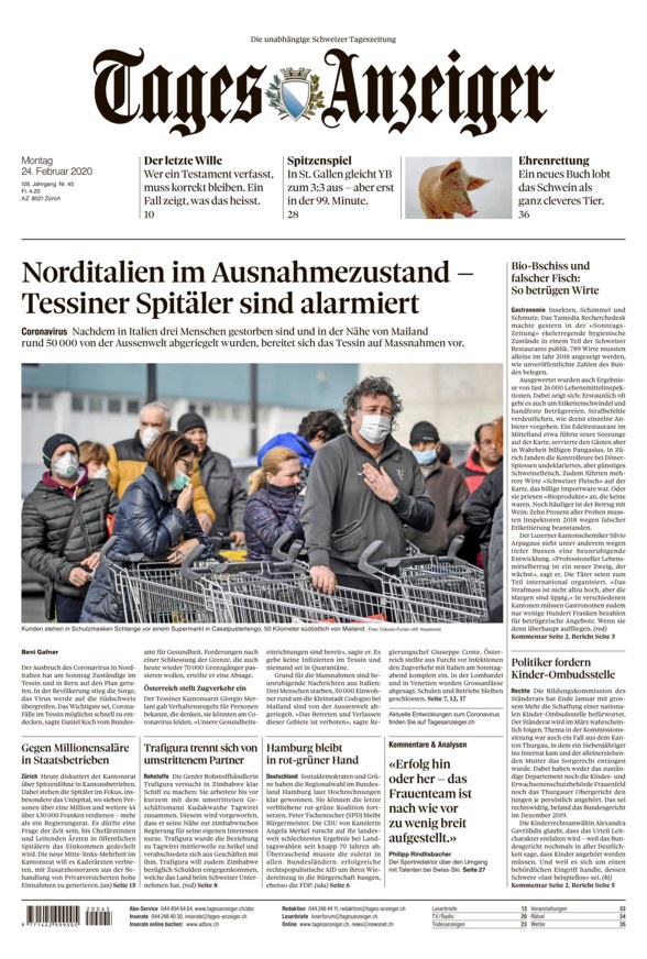 Tagesanzeiger vom 24.02.2020 – als ePaper im iKiosk lesen