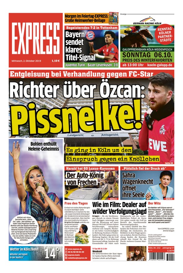EXPRESS Koeln vom 02.10.2019 – als ePaper im iKiosk lesen