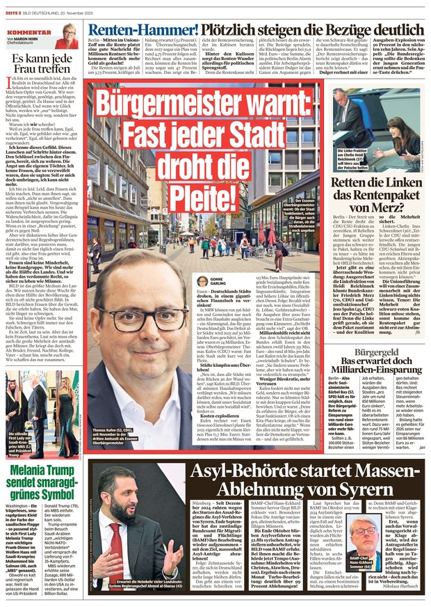 BILD Hamburg und der Norden vom 20.11.2025 - read as e-paper at iKiosk