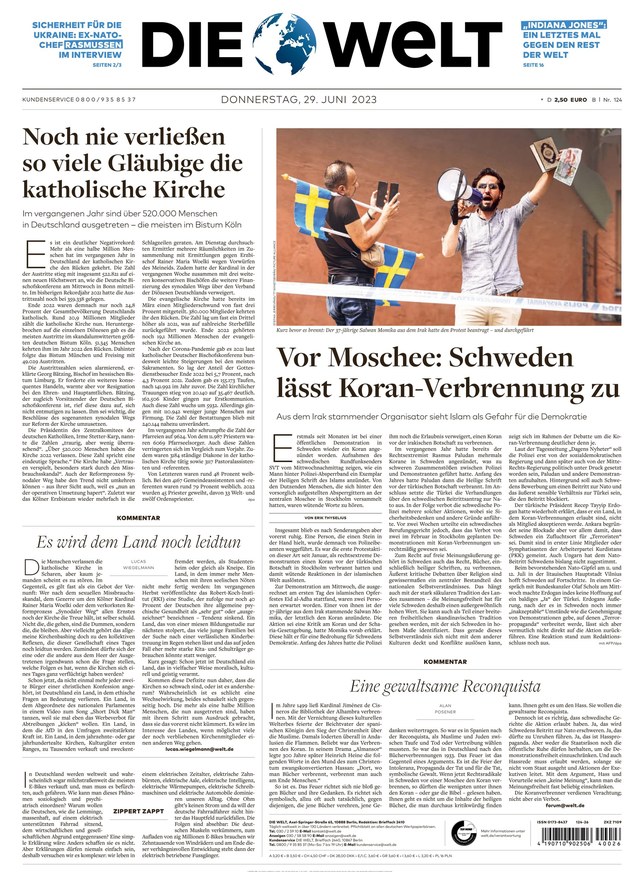 DIE WELT newspaper - read as e-paper at iKiosk