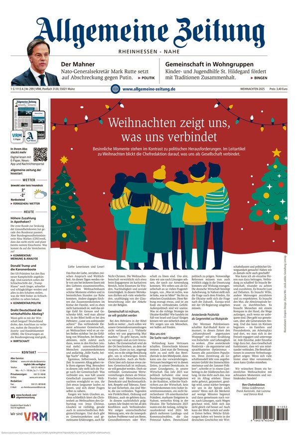 Rheinhessen - Nahe vom 24.12.2025 – als ePaper im iKiosk lesen