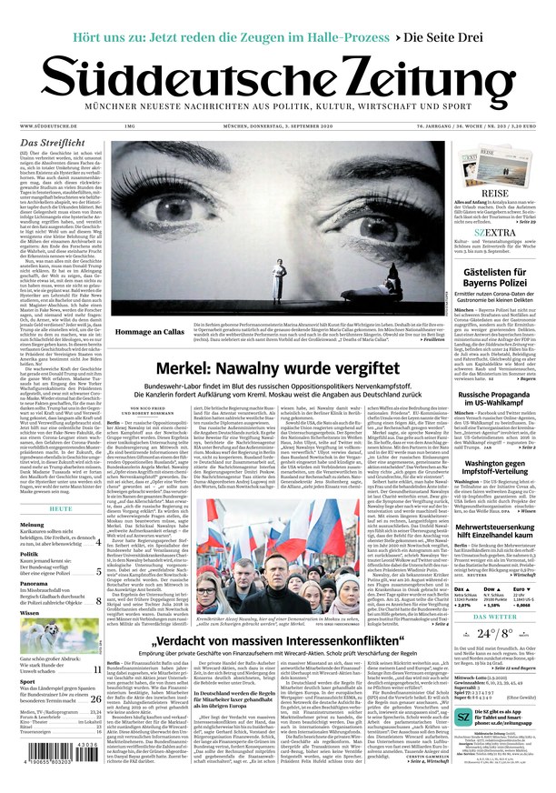 Süddeutsche Zeitung newspaper - read as e-paper at iKiosk